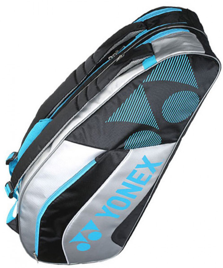 Yonex Tournament Active 6 Pack Racquet Bag Black/Silver BAG8526BS